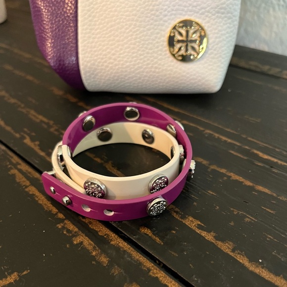 Rustic Cuff | Jewelry | Purple And White Rustic Cuff Bracelet And ...